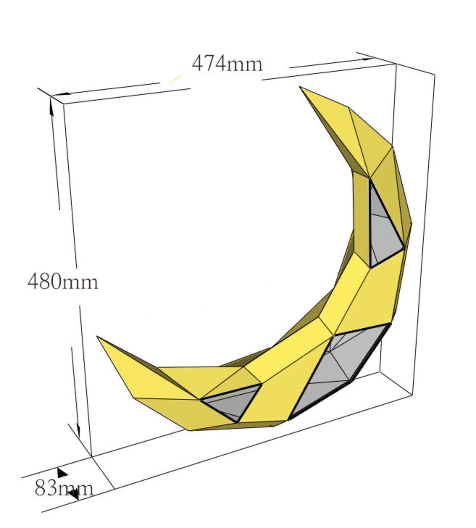 Papercraft Moon DIY Lamp Decor 3d Origami Low Poly Lantern - Etsy