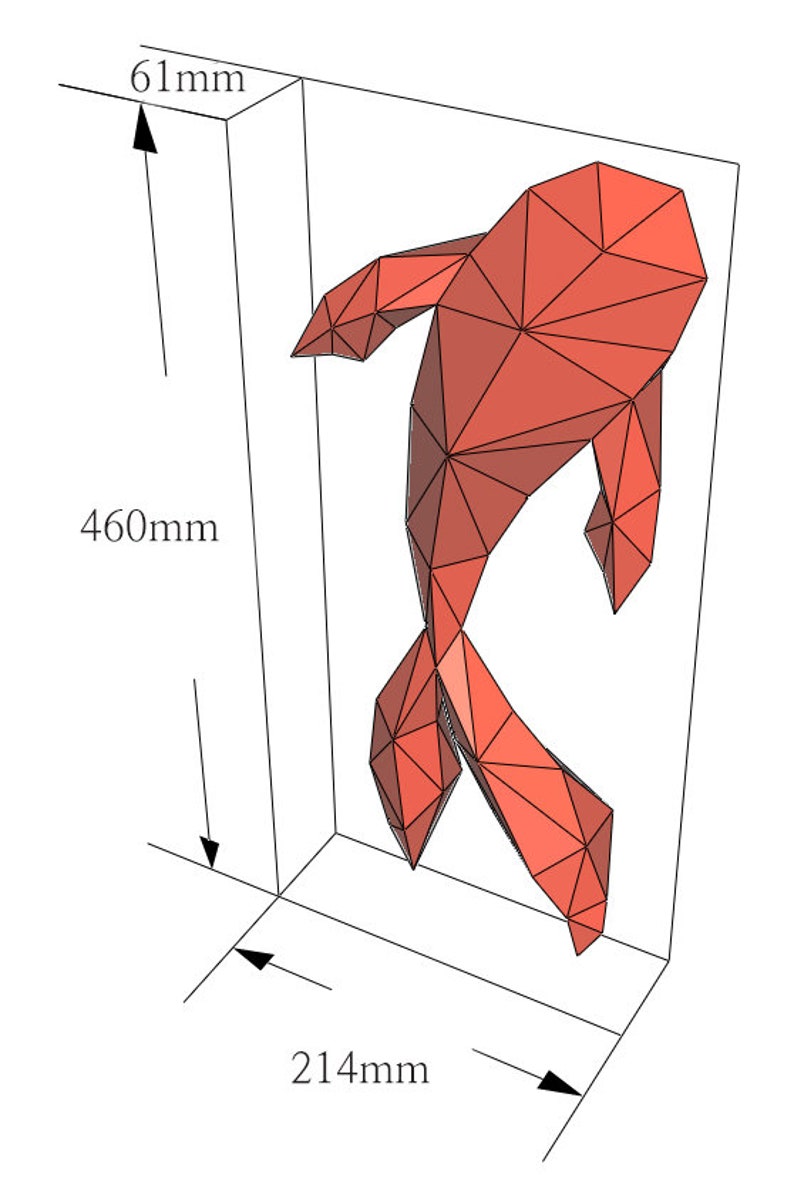 Fish 3d Papercraft Koifish Decor - Etsy