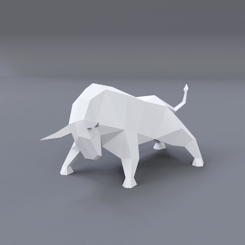 Bull Papercraft 3d Paper Model - Etsy UK