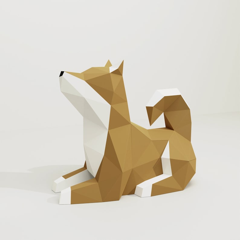 Papercraft Shiba Inu, Dog Paper Model - Etsy