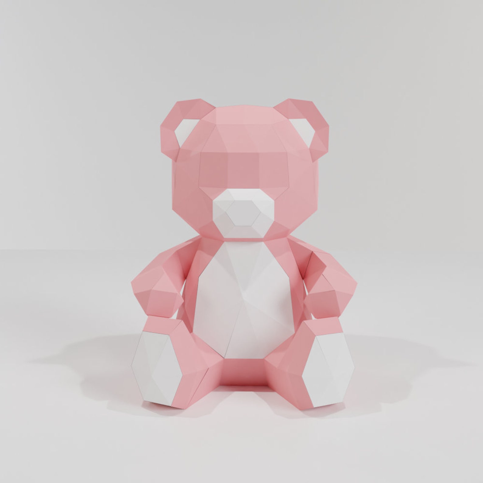 Papercraft Teddy Bear Valentine Teddy Bear | Etsy