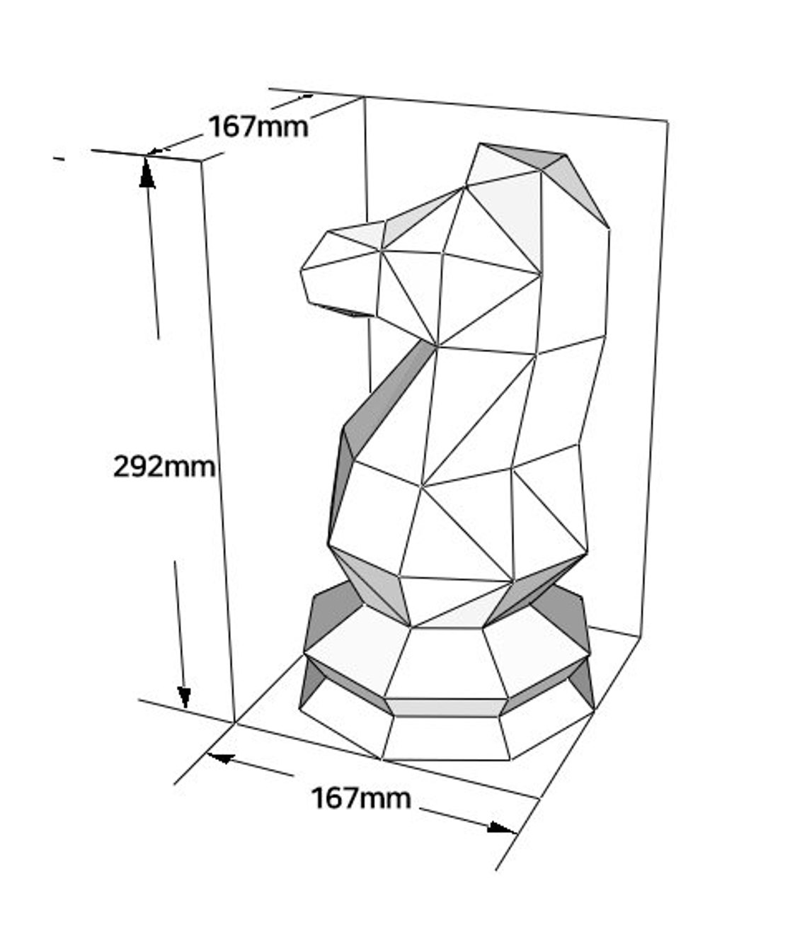 Papercraft Giant Chess Pieces DIY Knight Rook Pawn Decoration - Etsy Canada