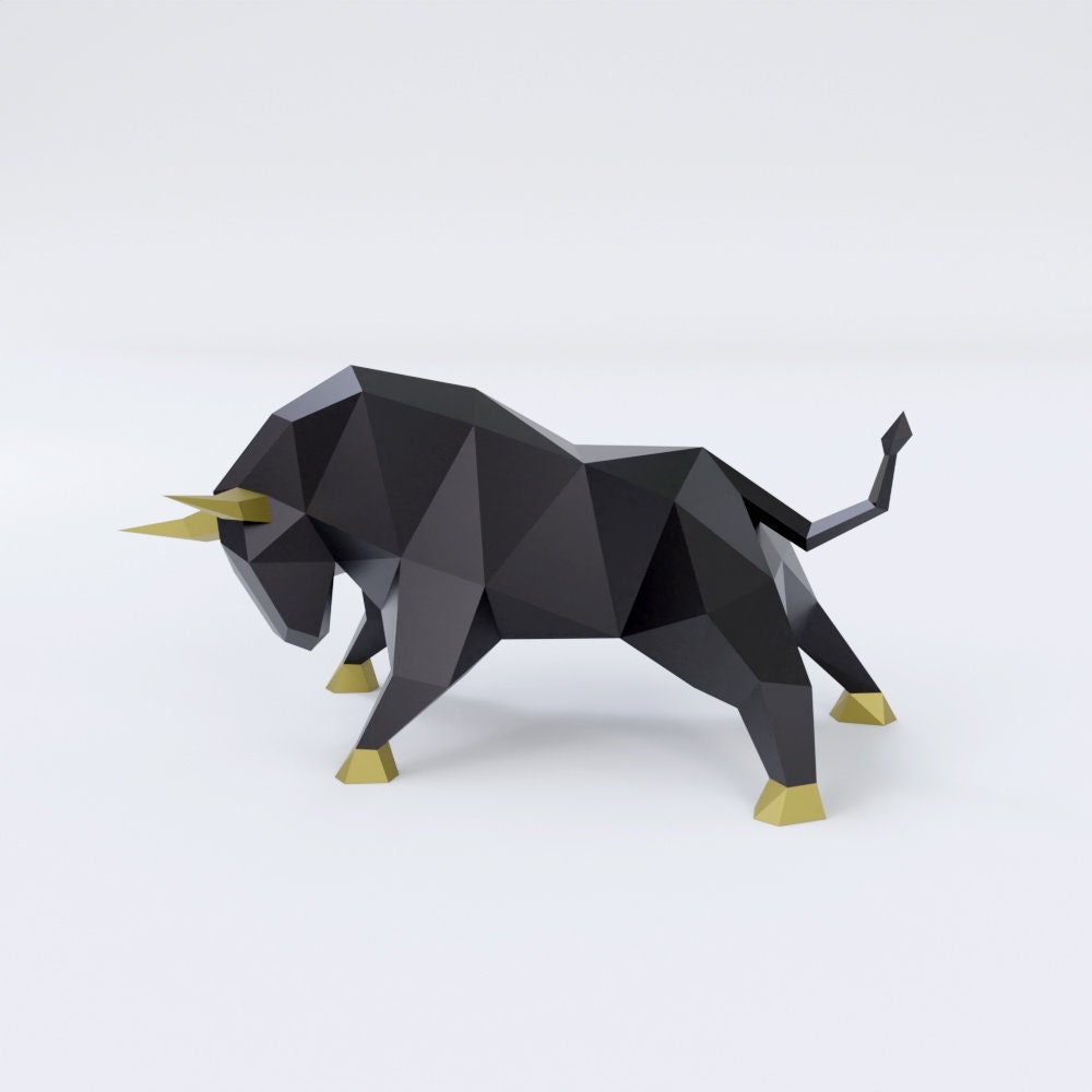 Bull Papercraft 3d Paper Model - Etsy UK