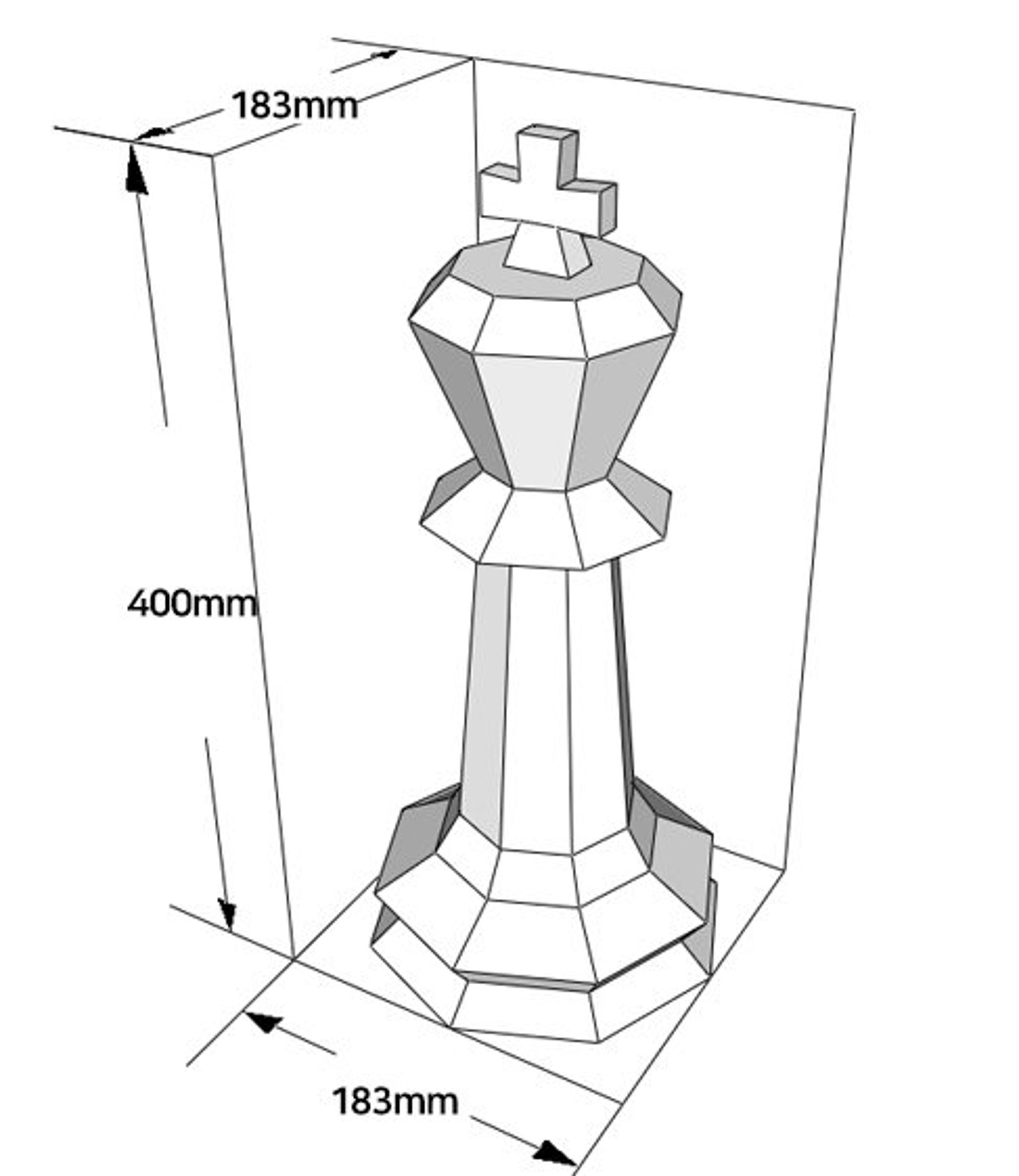 Papercraft Giant Chess Pieces DIY Bishop Queen King Decoration | Etsy