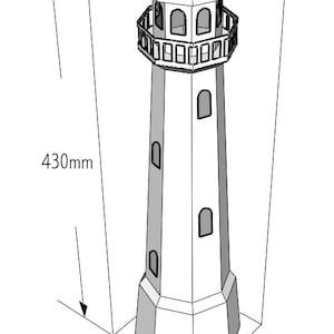 Lighthouse Papercraft, 3D Decor DIY Light House and Rock Sculpture Low ...