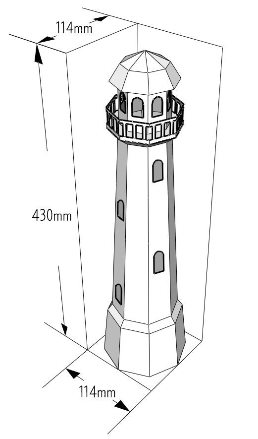 Lighthouse Papercraft 3D Decor DIY Light House and Rock - Etsy