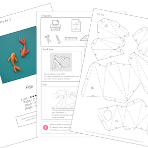Fish 3d Papercraft, Koifish Decor - Etsy