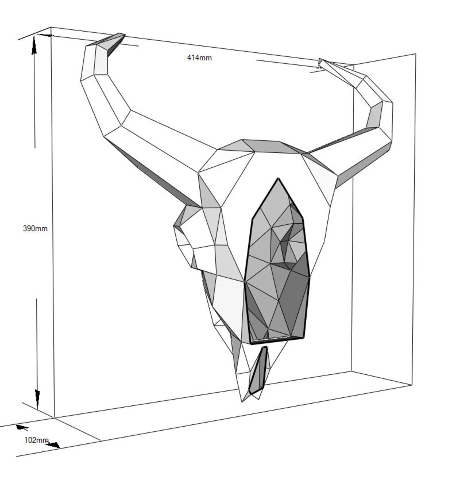 Papercraft Bison Trophy DIY Bison Skull Wall Decor 3d Origami - Etsy