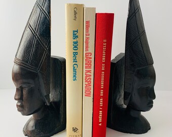 Wooden African Bookends - Etsy