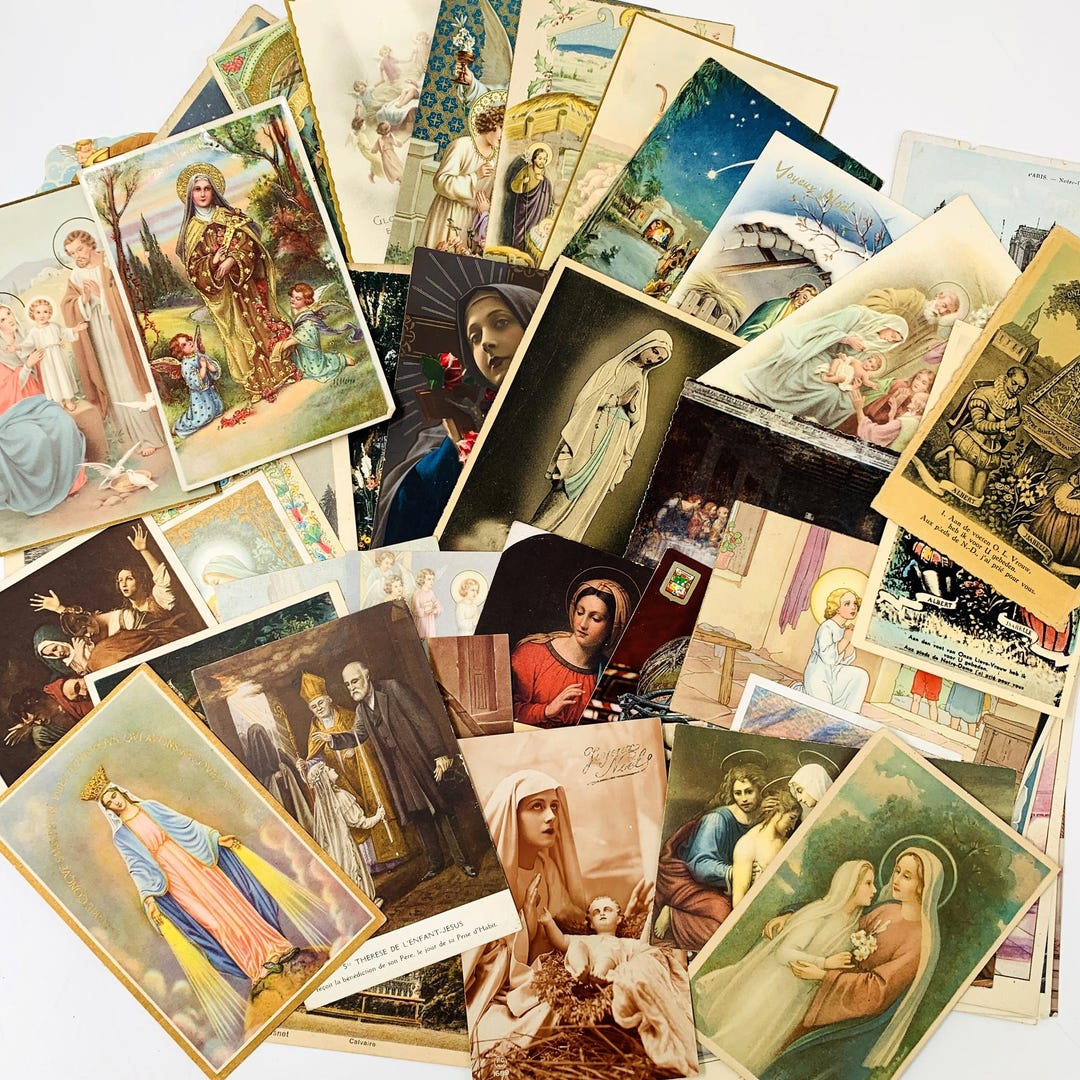 Large Collection of 50 Religious Antique and Vintage Postcards From ...