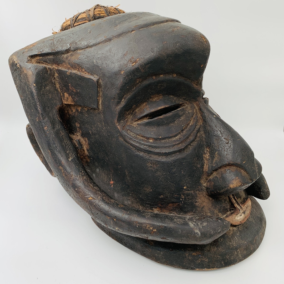 Very Large Wooden KUBA African Mask, by the Kuba Kingdom People ...