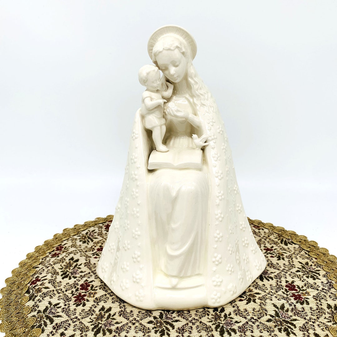 Goebel Porcelain Flower Madonna With Child Jesus, Model Number 10/1 ...