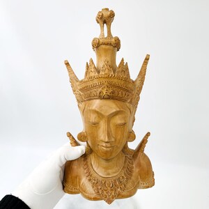 Original Vintage Bali Wood Carving Art, Depicting the Balinese Goddess ...