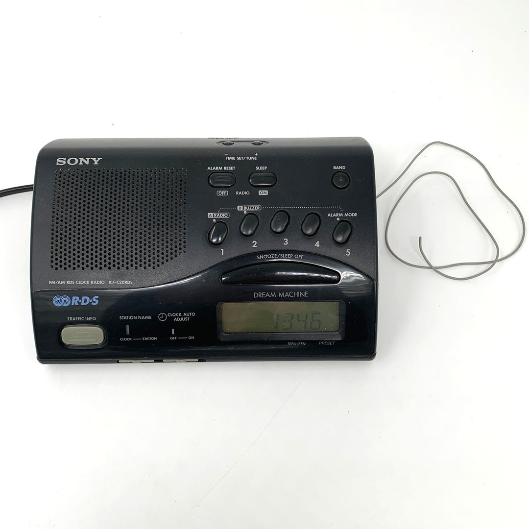 Vintage Sony Radio Alarm Clock Radio ICF- C20RDS, Fm/mw Bands With RDS ...