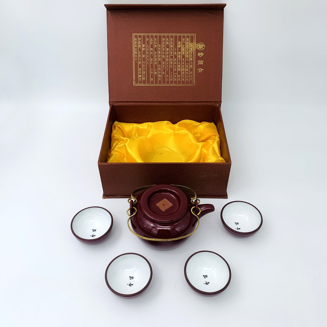 Yixing Tea Pot Set, Yixing Tea Set Gift Box, Purple Clay Tea Set ...