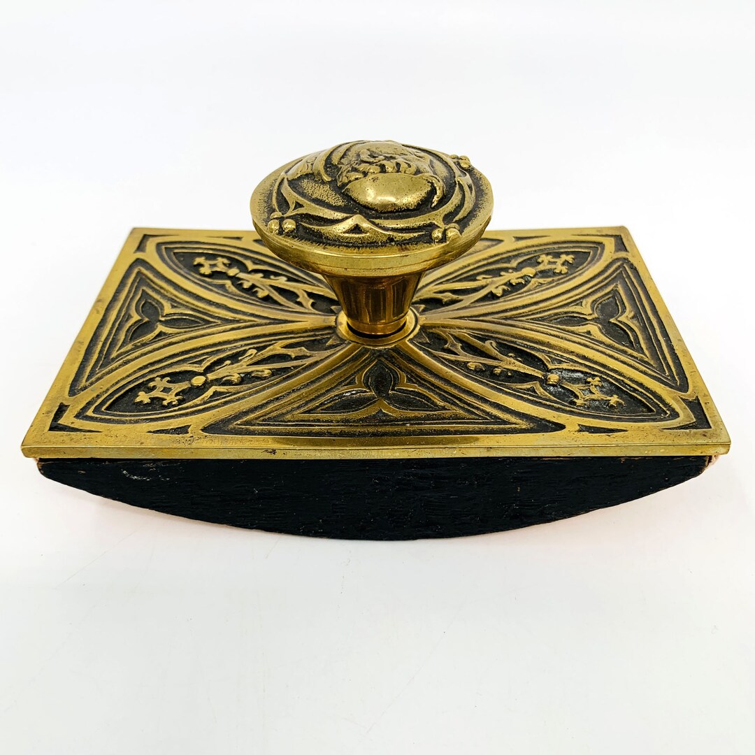 Vintage Blotting Stamp Mid-century, Solid Blotting Stamp Decorated on ...