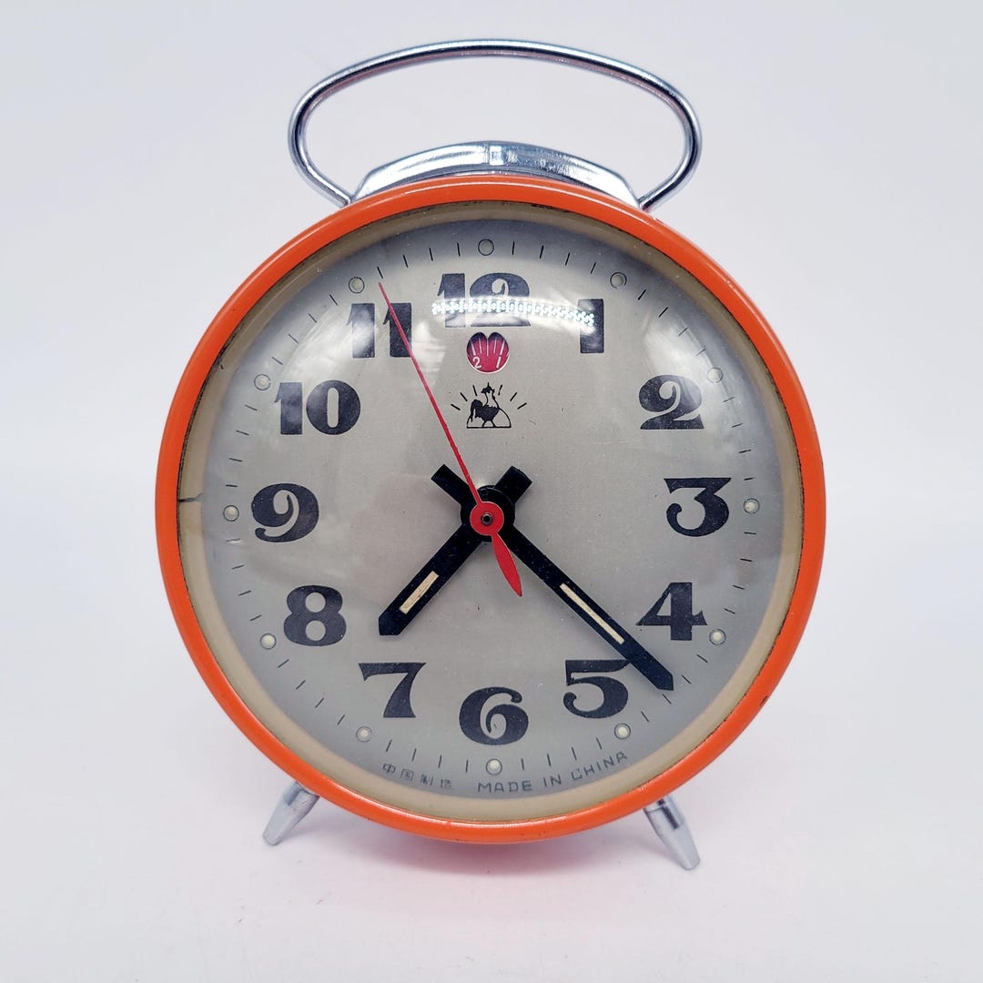 Vintage Mechanical Alarm Clock From Shanghai China, Brand Name Hero ...
