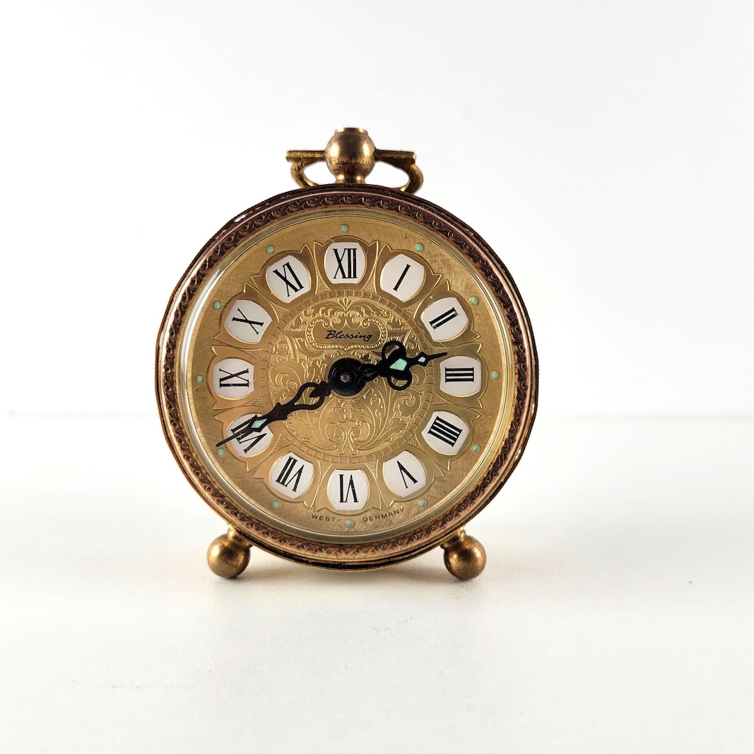 Vintage Blessing Mechanical Alarm Clock With Decorative - Etsy