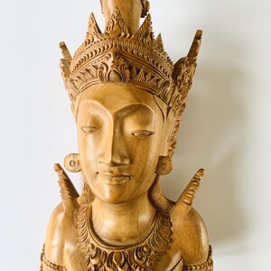 Original Vintage Bali Wood Carving Art, Depicting the Balinese Goddess ...