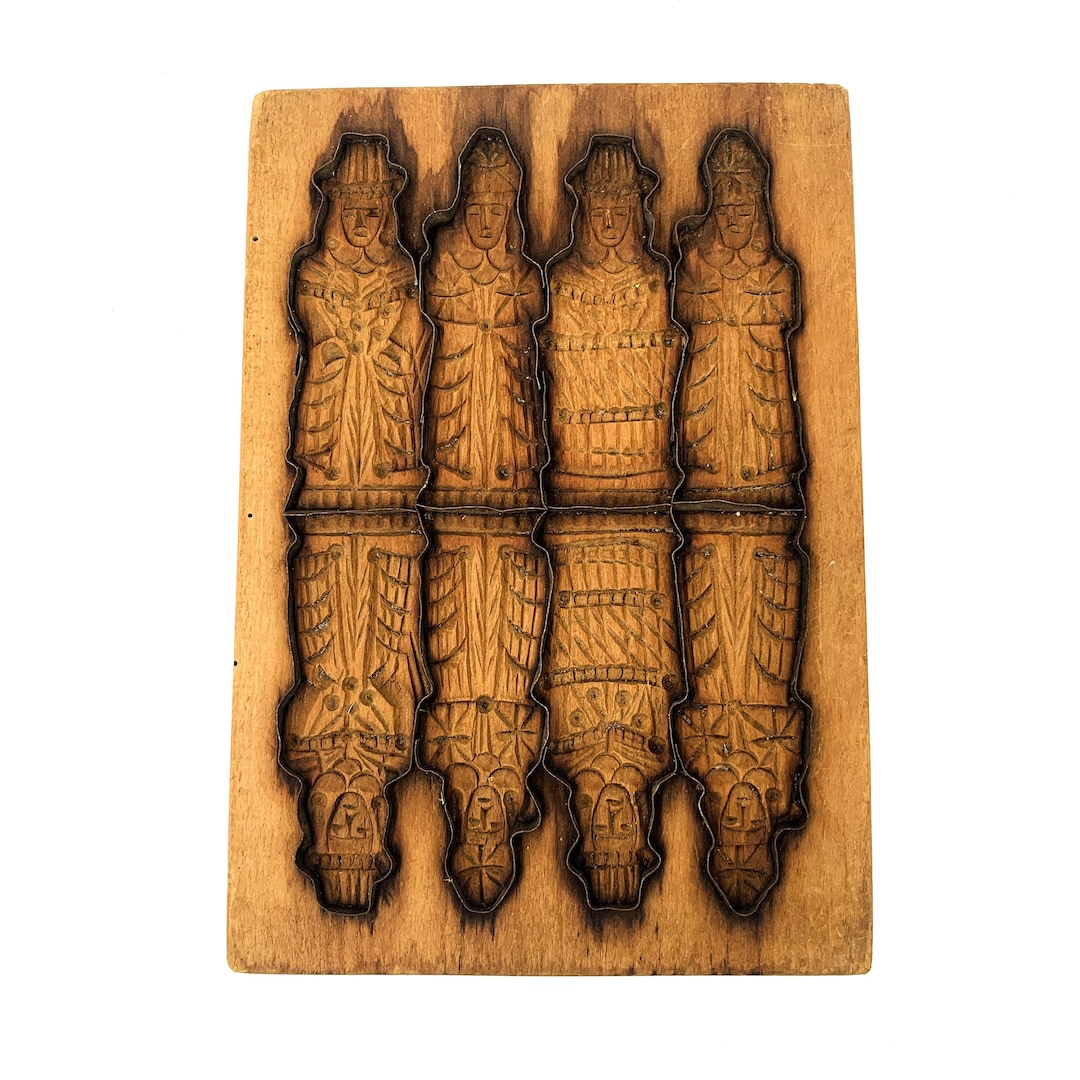 Rare and Antique Gingerbread Mold With 8 Different Shapes, Rare Wooden ...