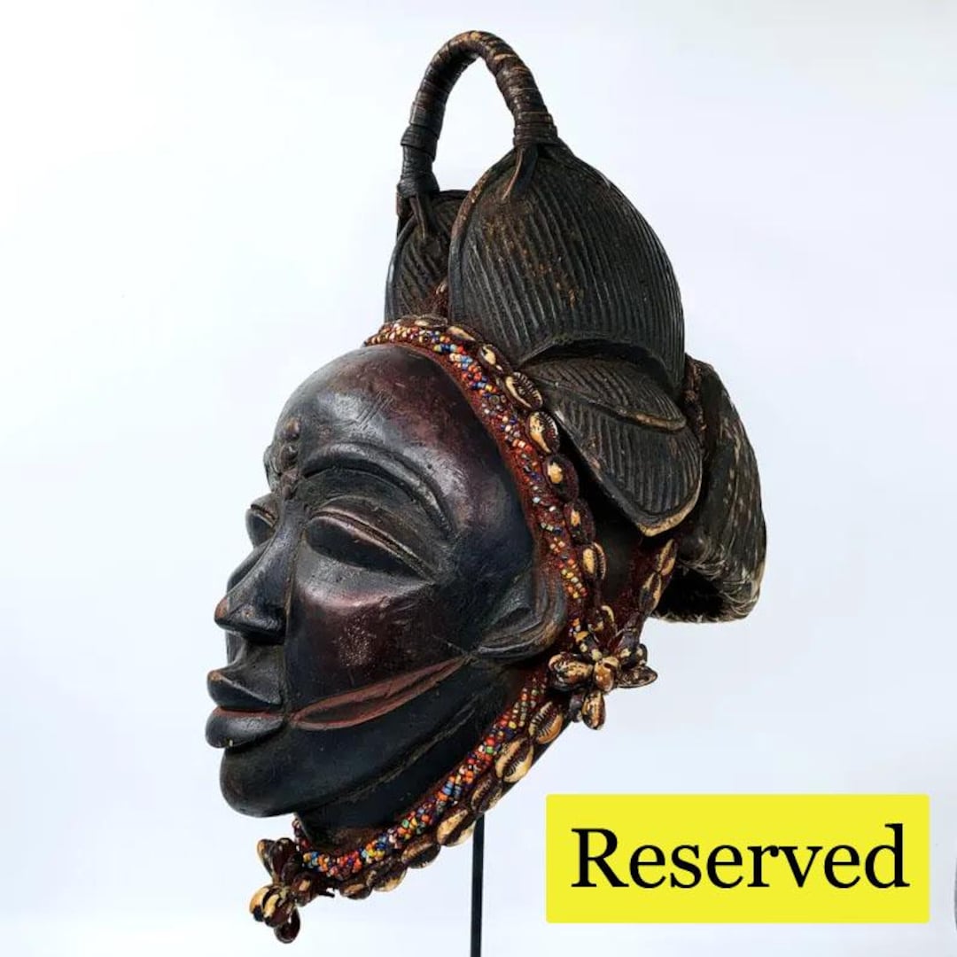 RESERVED FOR CUSTOMER.... African Okiju Punu or Bapunu Wooden Tribal ...