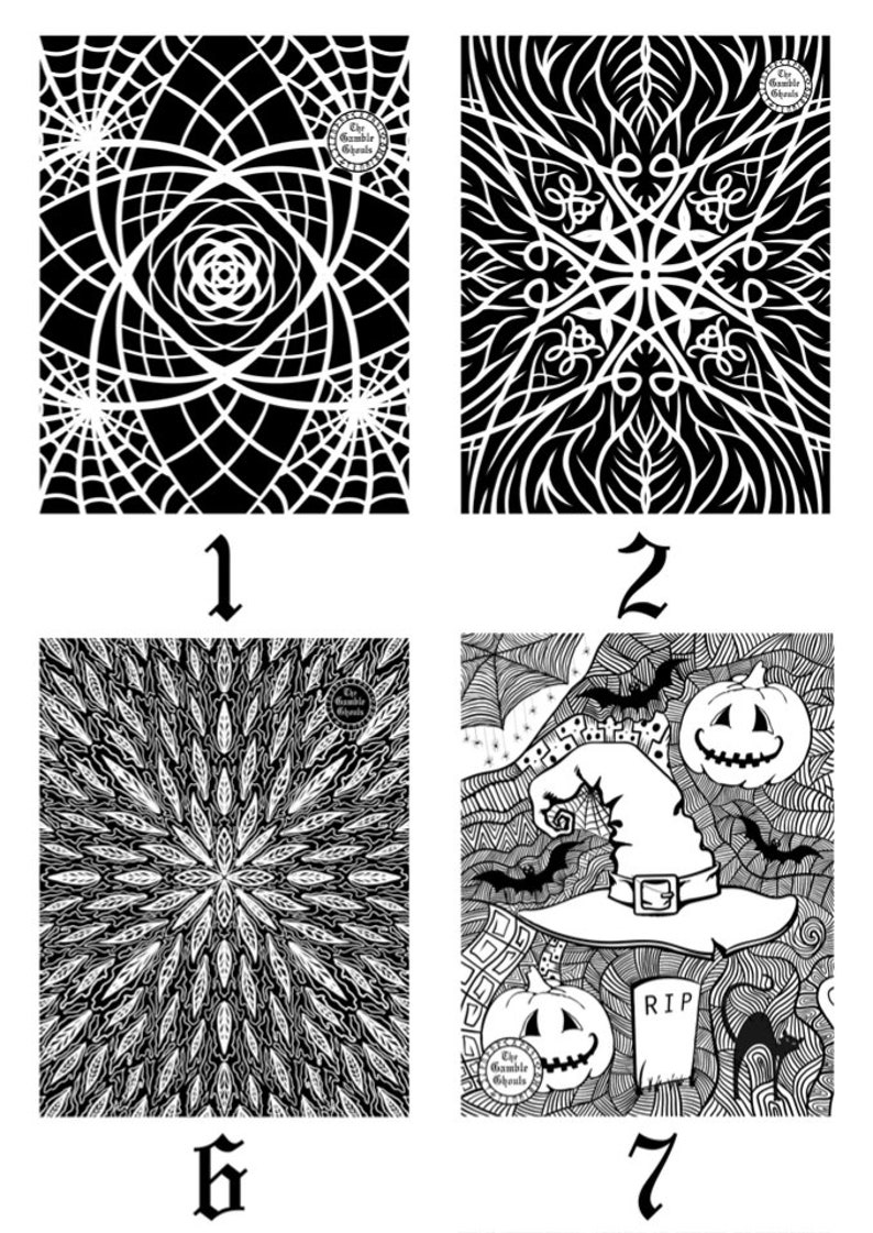 The Gamble Ghouls Adult Coloring Book Vol. 1 - Etsy