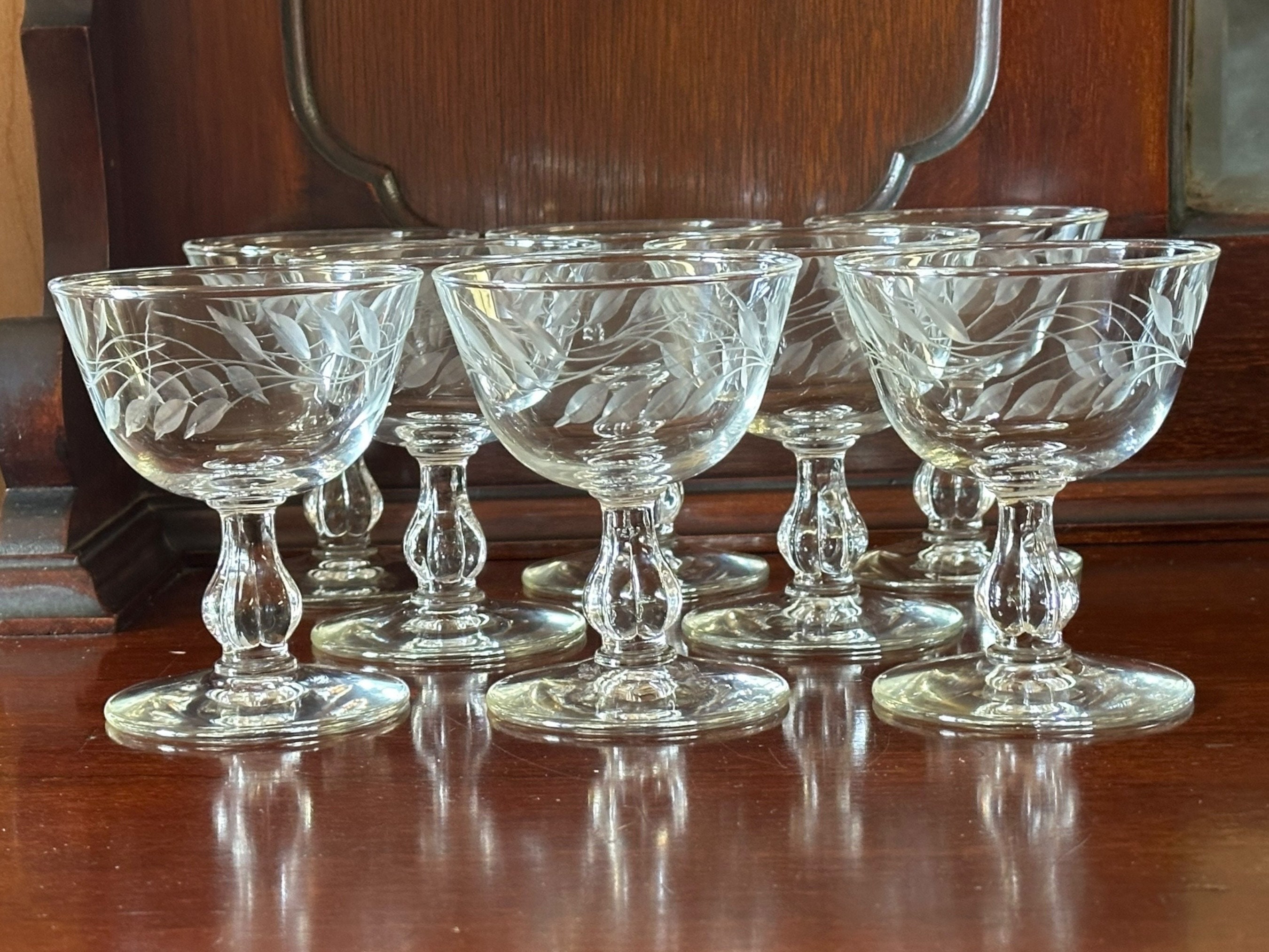 Set of 8 Laurel Classic Champagne / Tall Sherbet Glasses by Libbey 4.25 ...