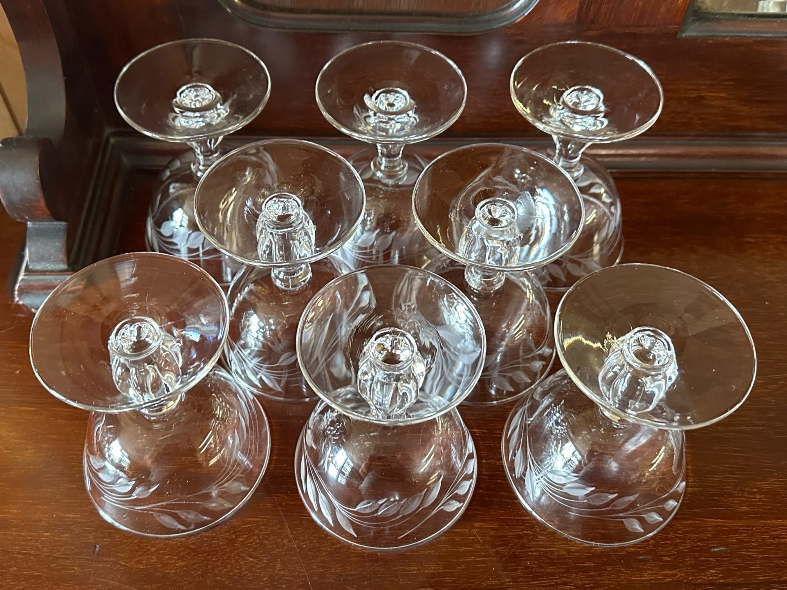 Set of 8 Laurel Classic Champagne / Tall Sherbet Glasses by Libbey 4.25 ...