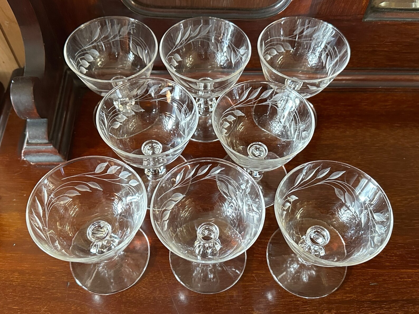 Set of 8 Laurel Classic Champagne / Tall Sherbet Glasses by Libbey 4.25 ...