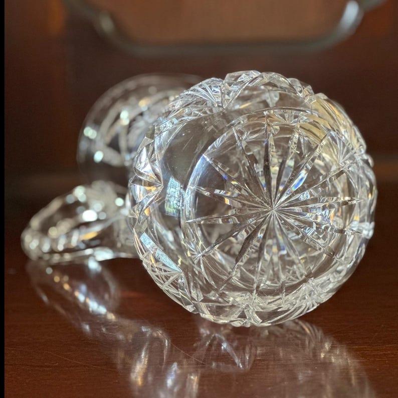 American Brilliant Cut Glass / Crystal Pitcher - Etsy
