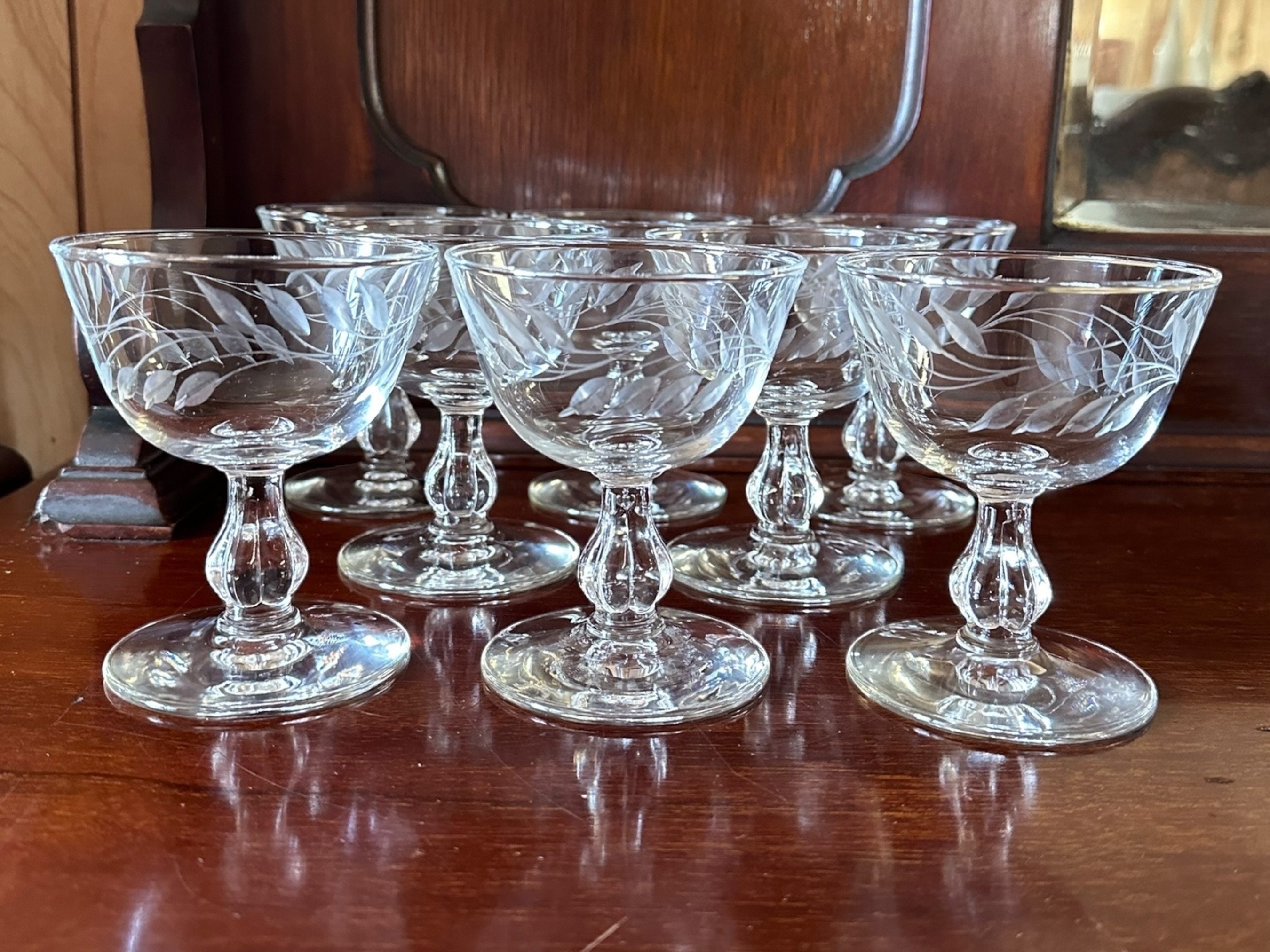 Set of 8 Laurel Classic Champagne / Tall Sherbet Glasses by Libbey 4.25 ...
