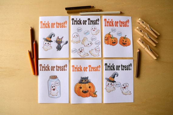 Cartes dHalloween à laquarelle cartes postales avec des - Etsy France