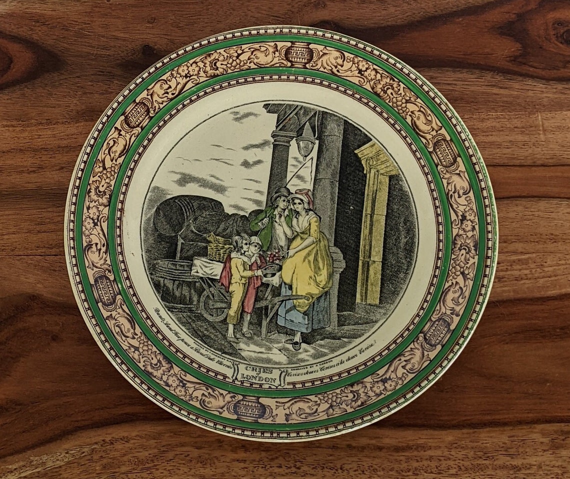 Antique Adams England Ironstone Plate, Cries of London, Old England ...