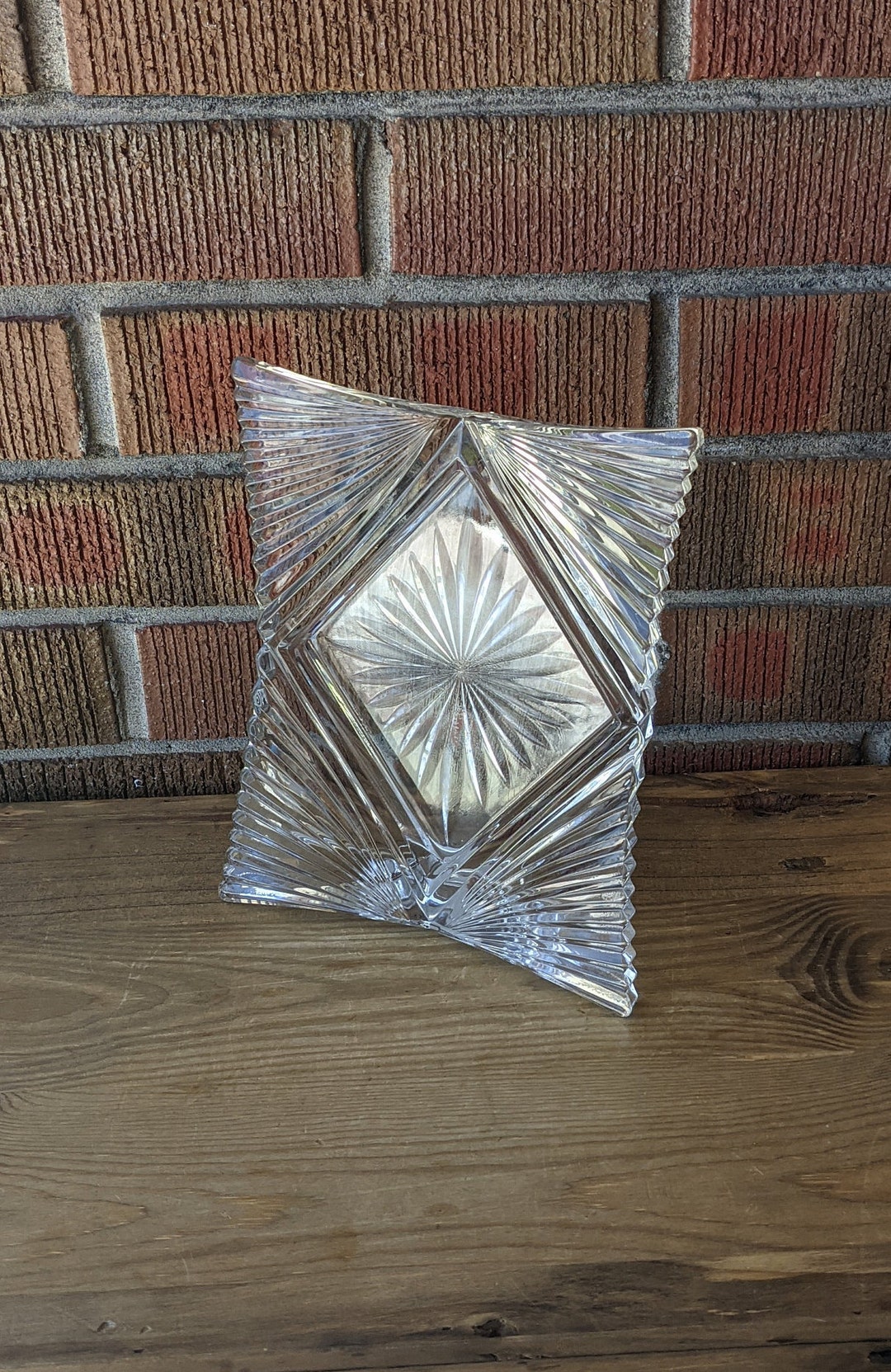 Vintage Mikasa Starlet Beveled Lead Crystal Picture Frame, Wedding ...