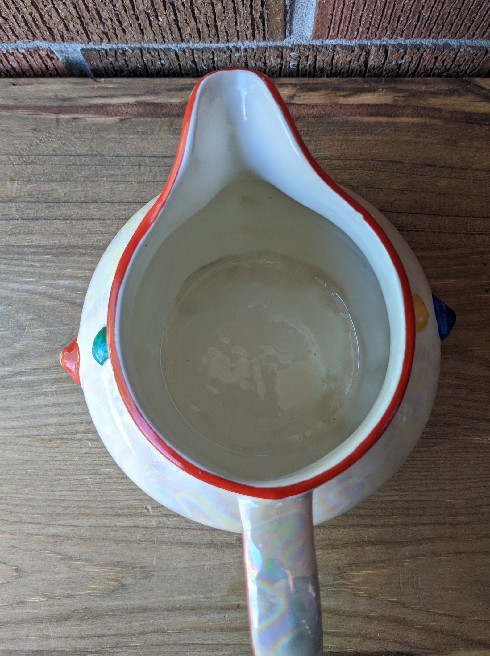 Vintage Czechoslovakia Hand Painted Lusterware Pitcher, Primary Colour ...