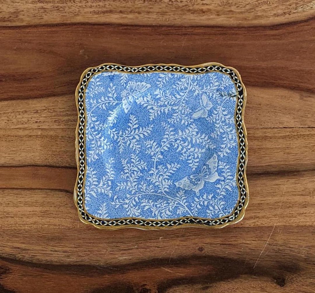 Royal Winton Grimwades Side Plate, Fernese Pattern, Blue and White ...