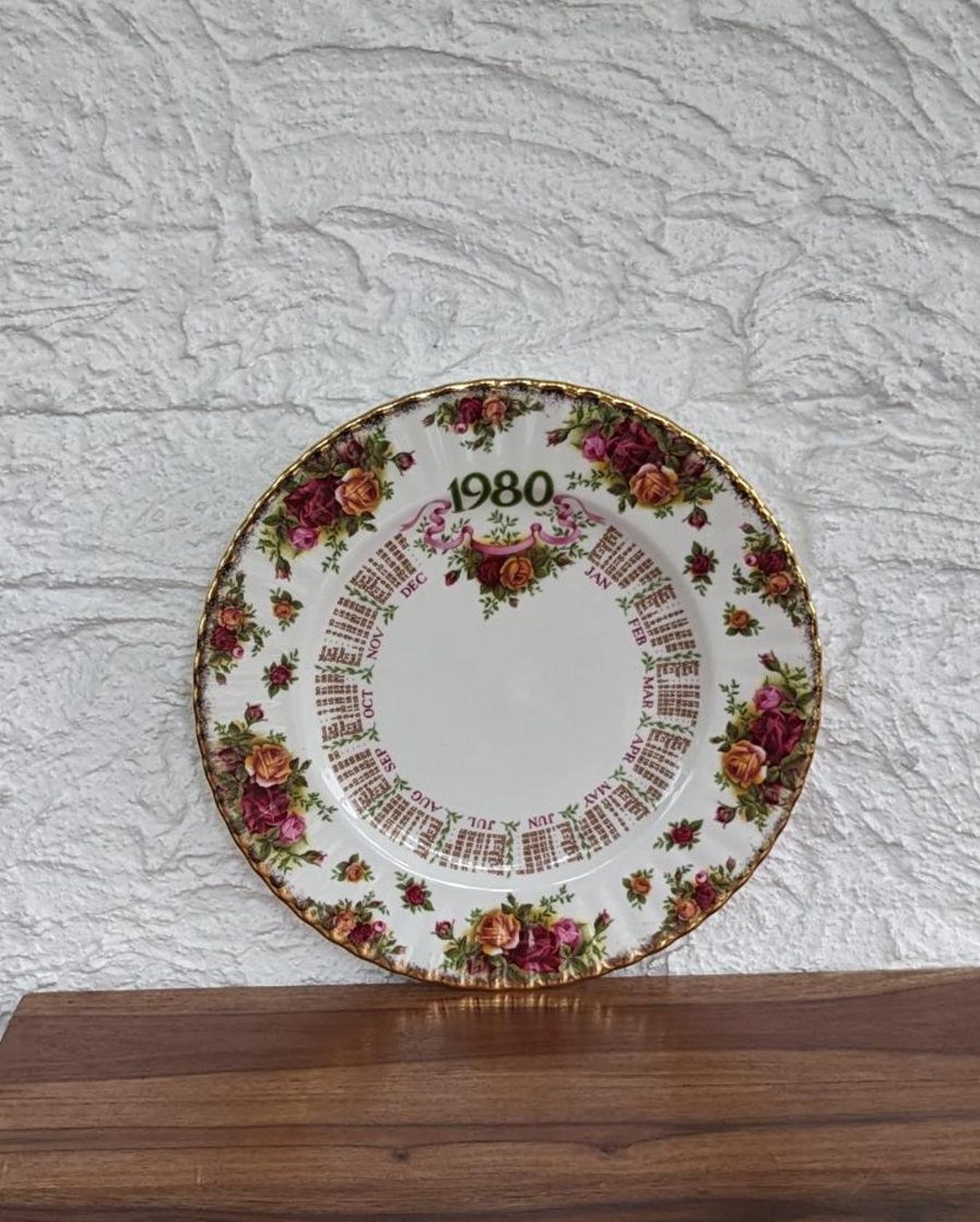 Vintage 1980 Royal Albert Old Country Roses Plate, Calendar Plate ...