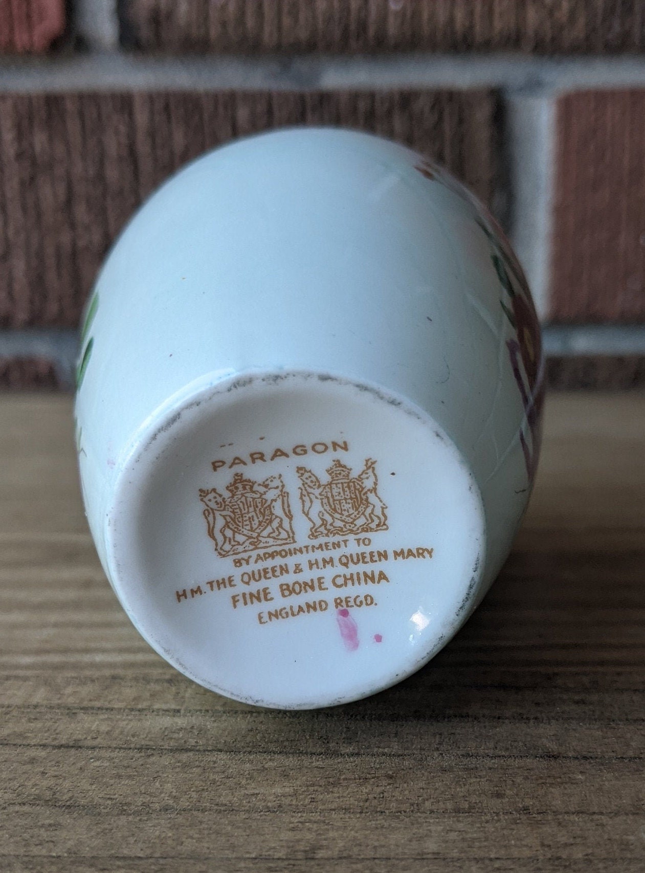 Pair of Petite Paragon Bud Vases Light Blue with Pink Floral | Etsy