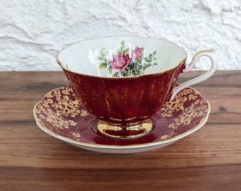 Two Vintage Royal Albert old Country Roses Avon Shaped Teacup & Saucer ...