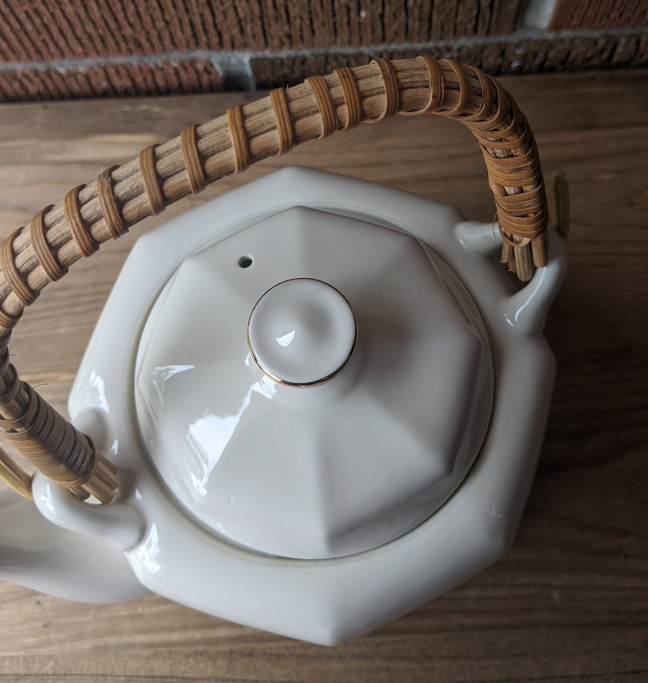 Vintage Otagiri Japan Teapot White With Gold Cranes and - Etsy