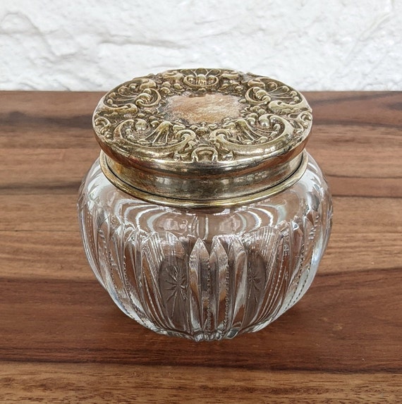 Vintage Powder Jar Silver