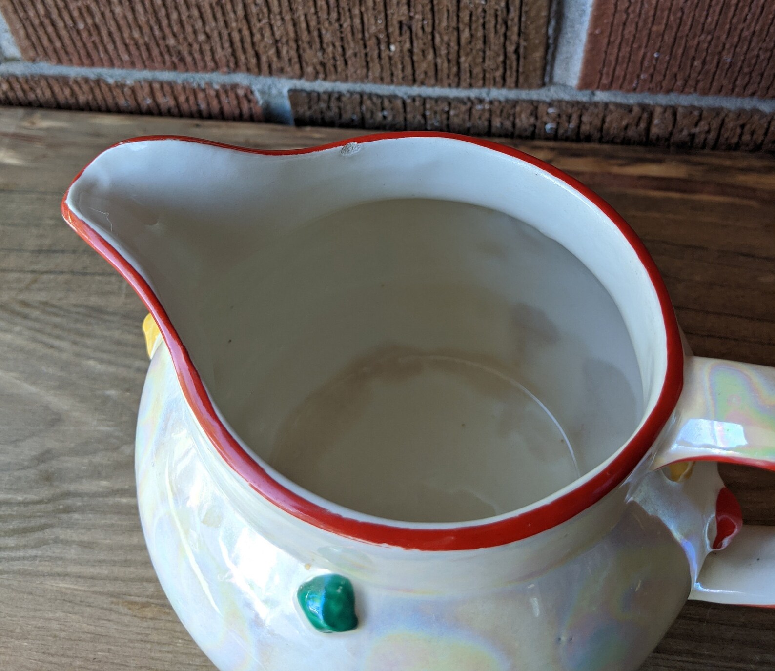 Vintage Czechoslovakia Hand Painted Lusterware Pitcher, Primary Colour ...