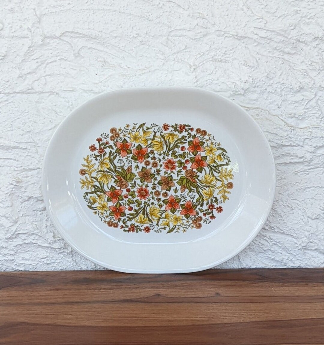 Vintage Corelle by Corning Oval Platter, Indian Summer Pattern, Orange ...