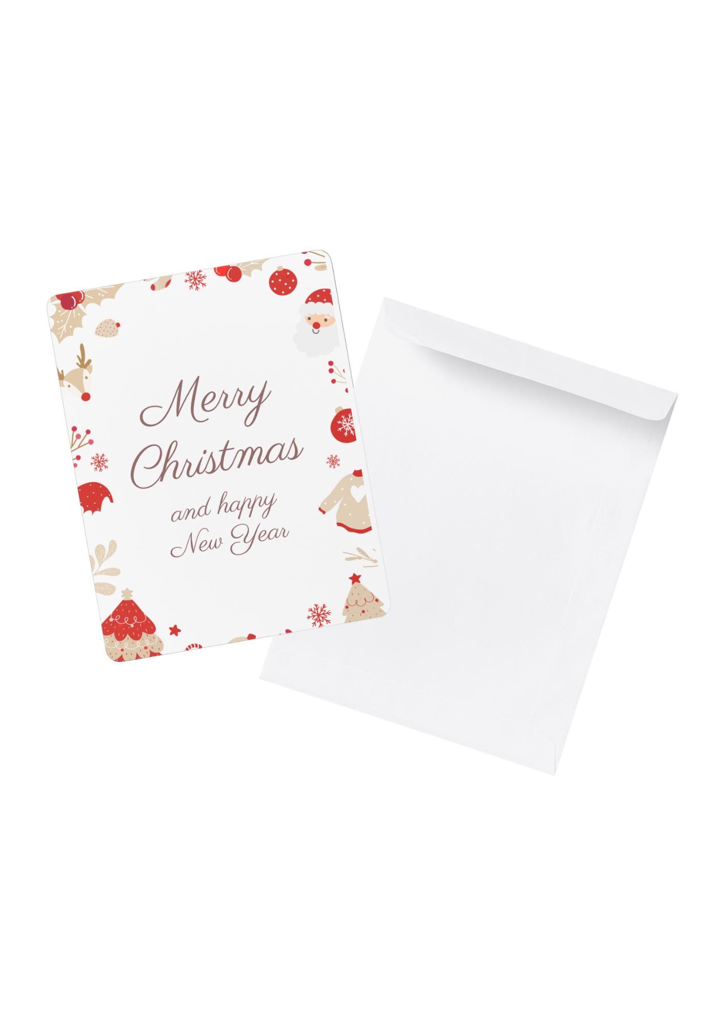 Merry Christmas Printable Card | Instant Download | Classic Festive ...