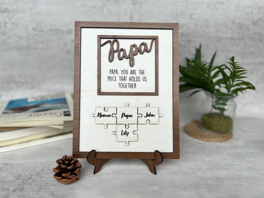 Personalized Father's Day Gift, Custom Fathers Day Puzzle Sign ...