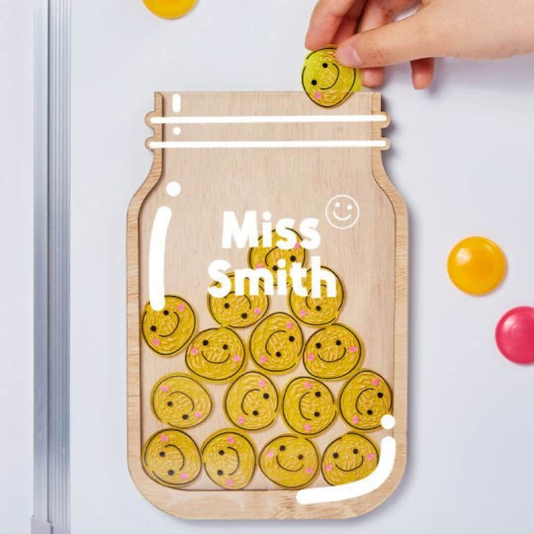 Smile Reward Jar, Custom Smile Jar With Tokens, Kids Reward Jars ...