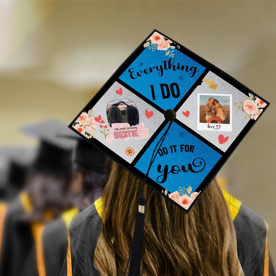 Personalized Graduation Cap Topper Bestie Gift Gift for Her 2024 Grad ...