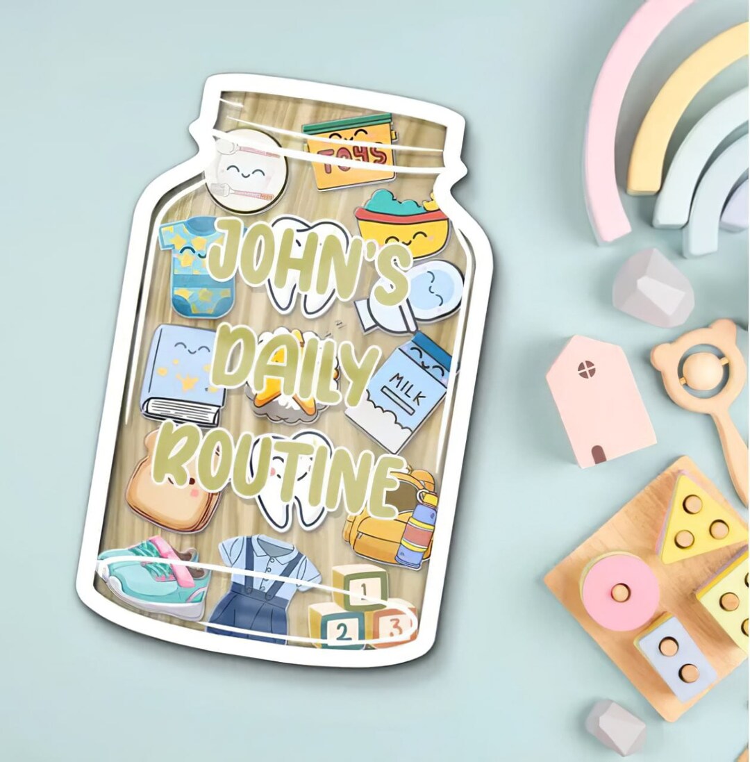 Kids' Reward Jar, Daily Routine Tracker, Kids Reward Jars, Classroom ...