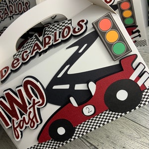 Race Car Party Boxes, Two Fast Party Boxes, Speedy Car Party Boxes ...
