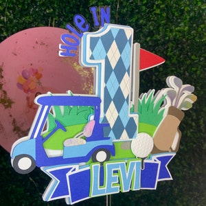 Golf Theme Cake Topper, Hole in ONE, Golfing Cake Topper - Etsy